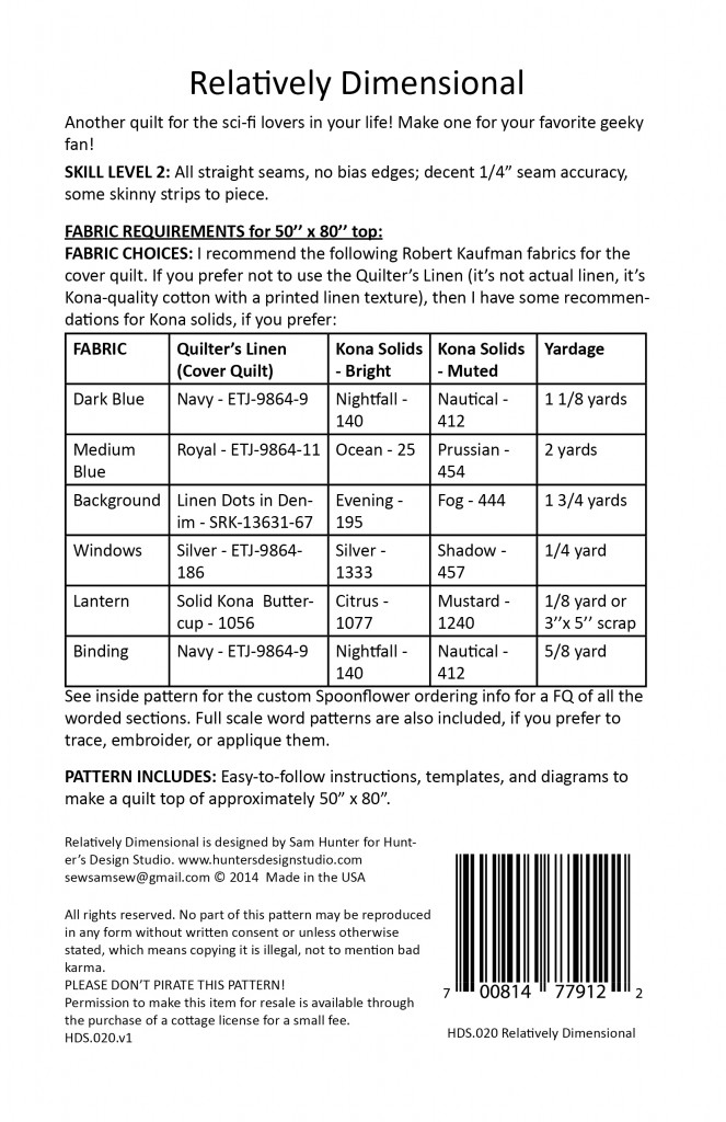 Relatively Dimensional - PDF - Hunter's Design Studio