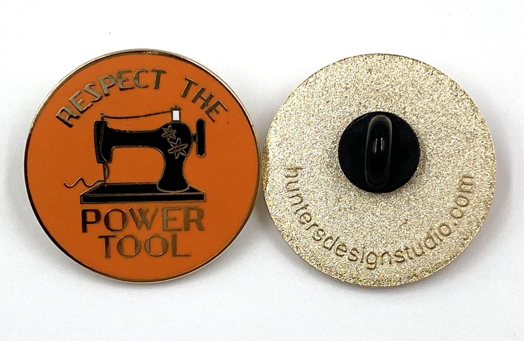 Respect the Power Tool Enamel Pin - Hunter's Design Studio