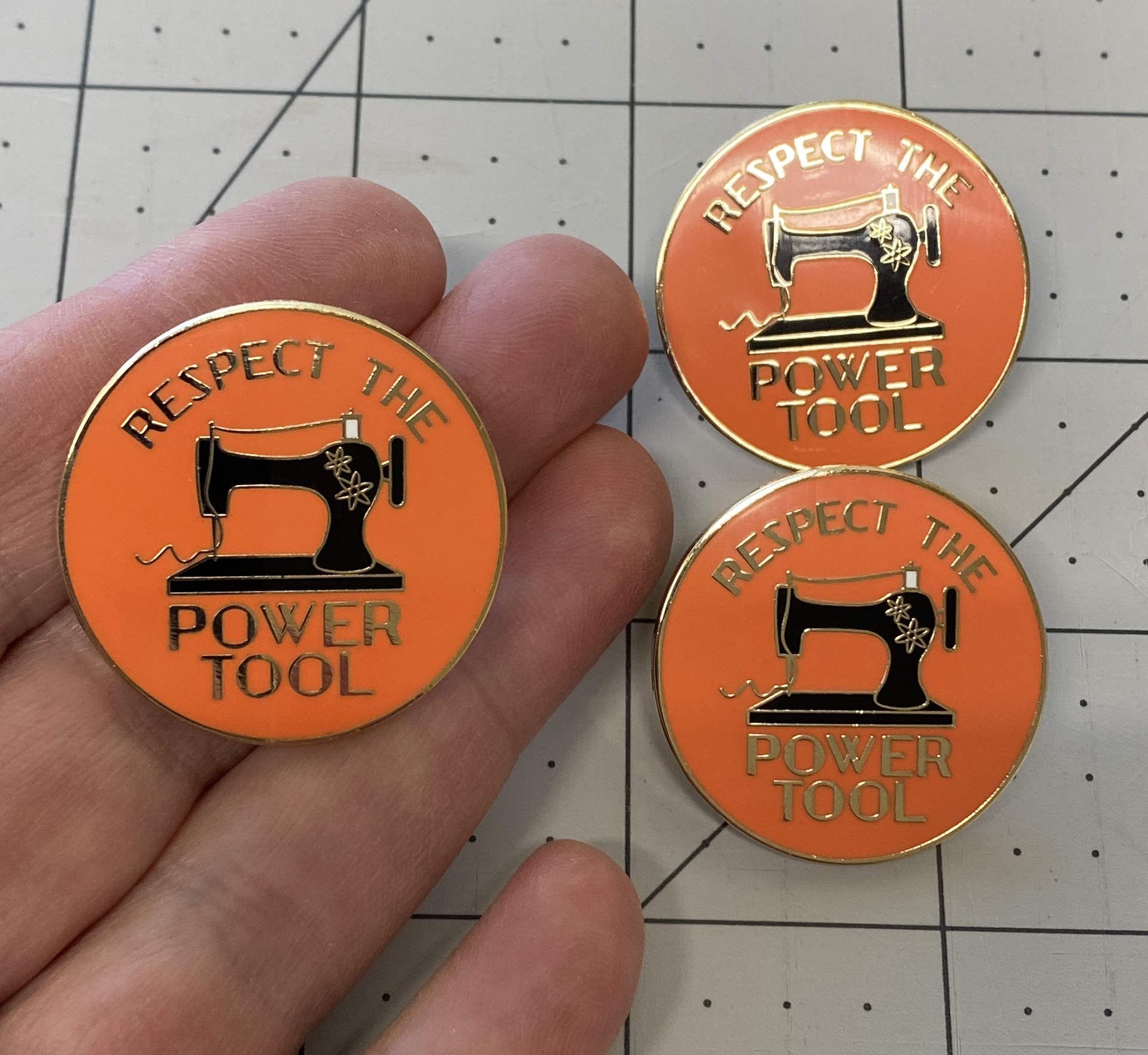 Respect the Power Tool – Enamel Pin