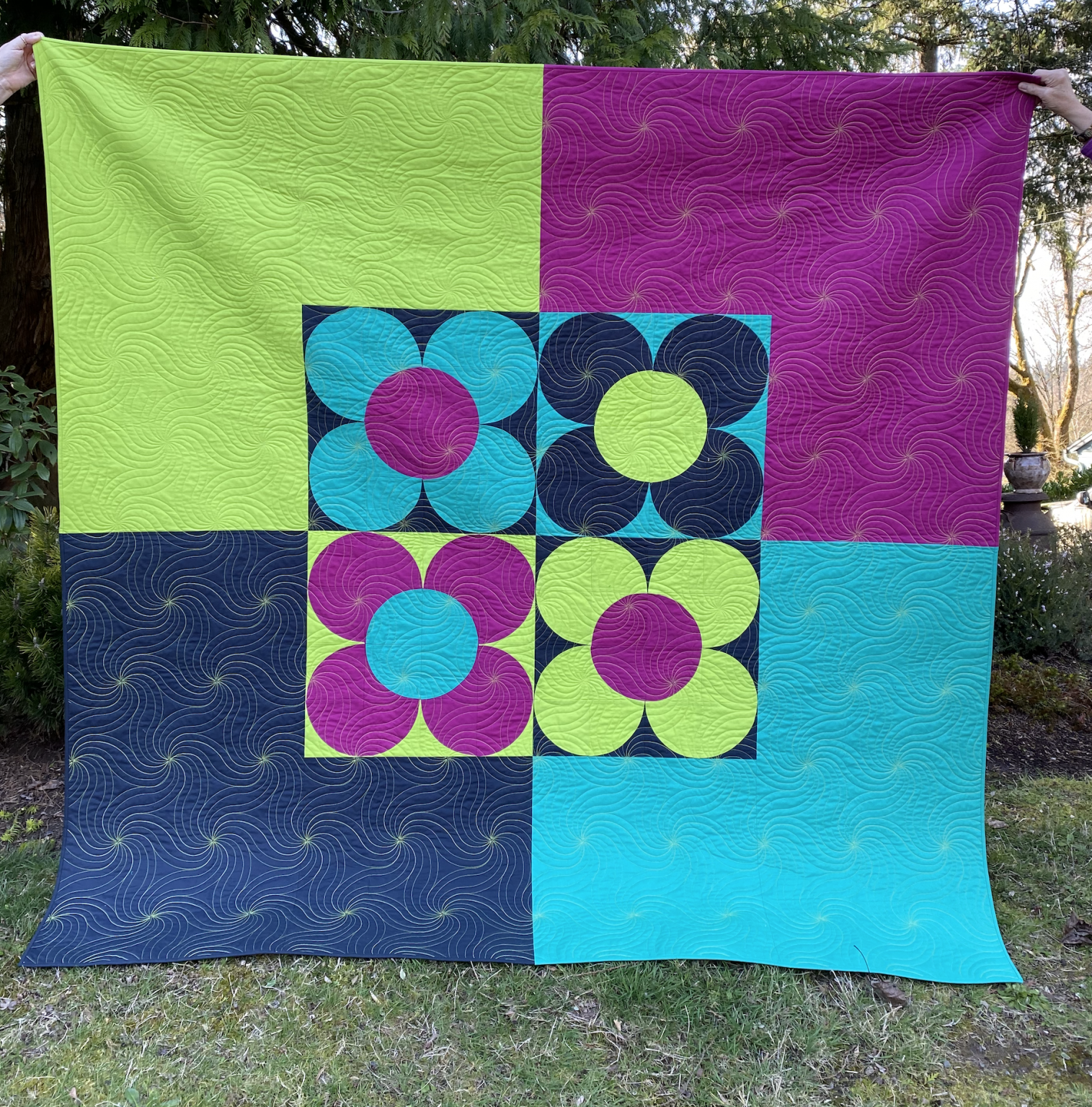 Colorblock Flowers - PDF - Hunter's Design Studio