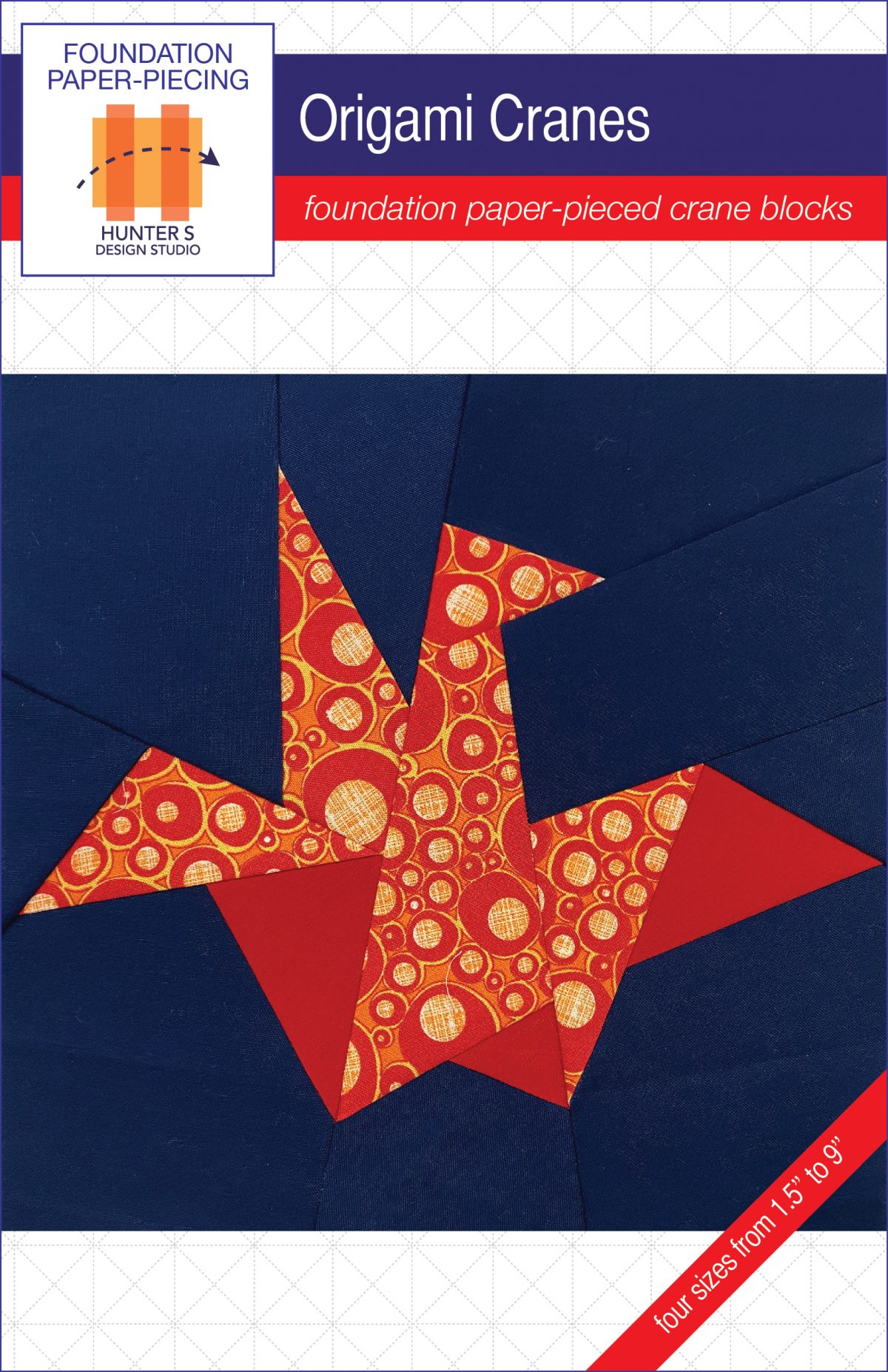 Paper-Pieced Crane (two color) 1 1/2'', 3", 6", 9" - PDF - Hunter's ...